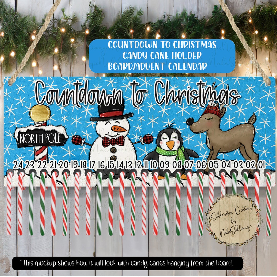 North Pole Snowman Penguin Reindeer Countdown to Christmas Advent ...