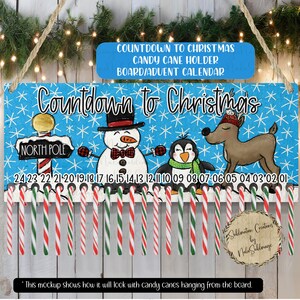 North Pole Snowman Penguin Reindeer Countdown to Christmas Advent ...