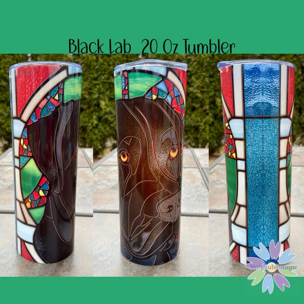 Black Labrador Stained Glass - Etsy
