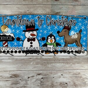 North Pole Snowman Penguin Reindeer Countdown to Christmas Advent ...