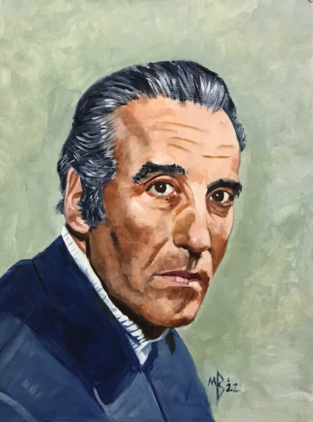 Christopher Lee Oil Portrait - Etsy