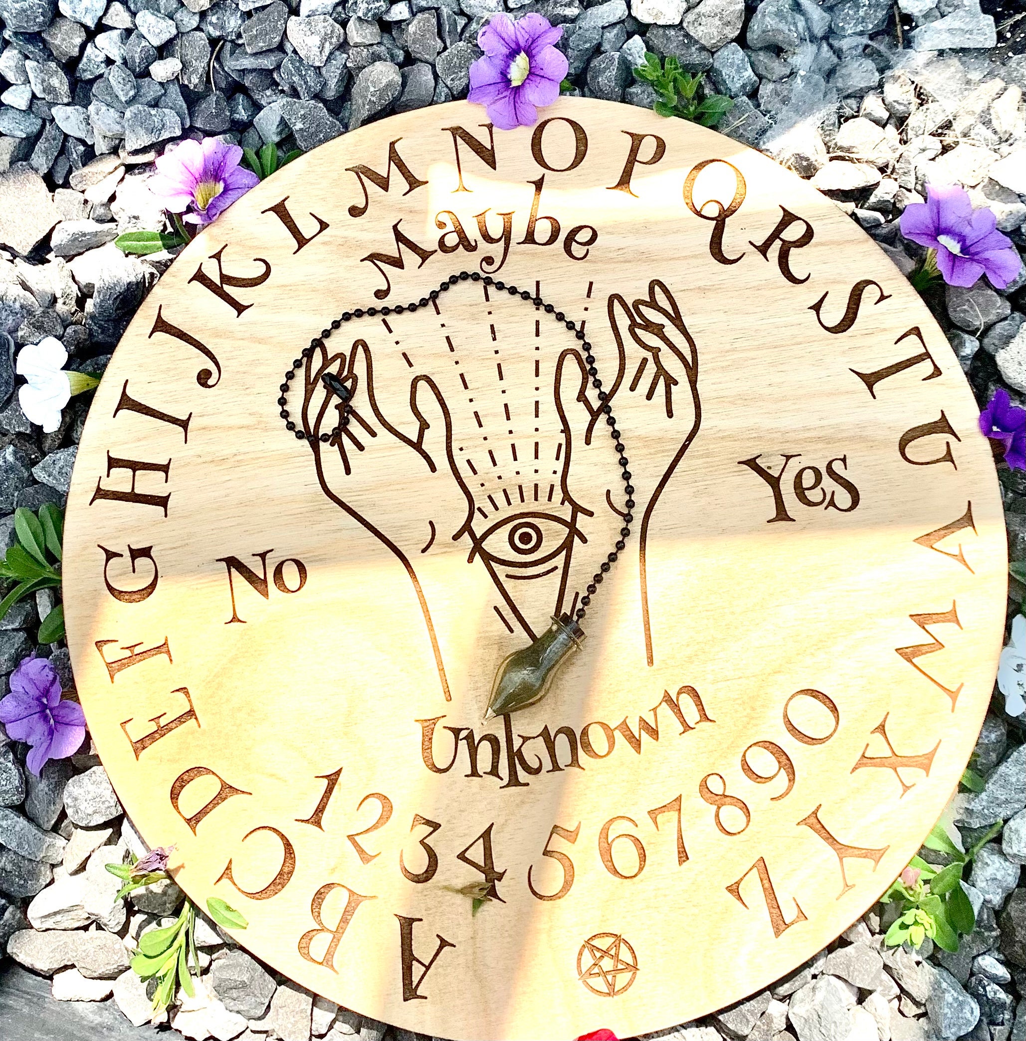 Pendulum Board, Wooden Engraved Pendulum Board - Etsy