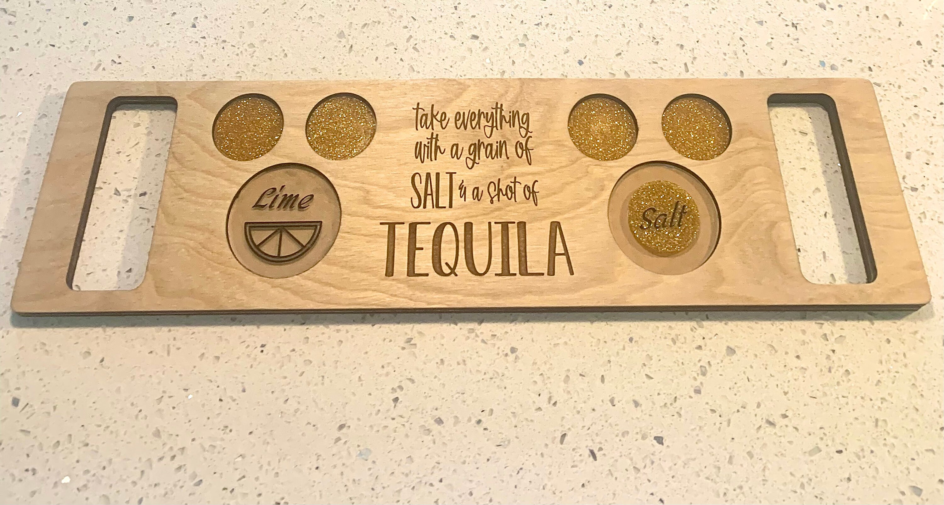 Tequila Shot Serving Tray With Handles Serving Tray Shot - Etsy