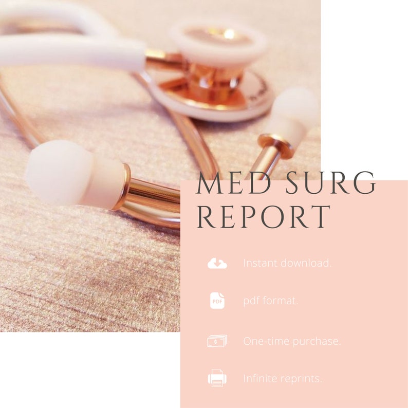 NIGHT SHIFT Med Surg Report Sheet W/ Lab Chart - Etsy