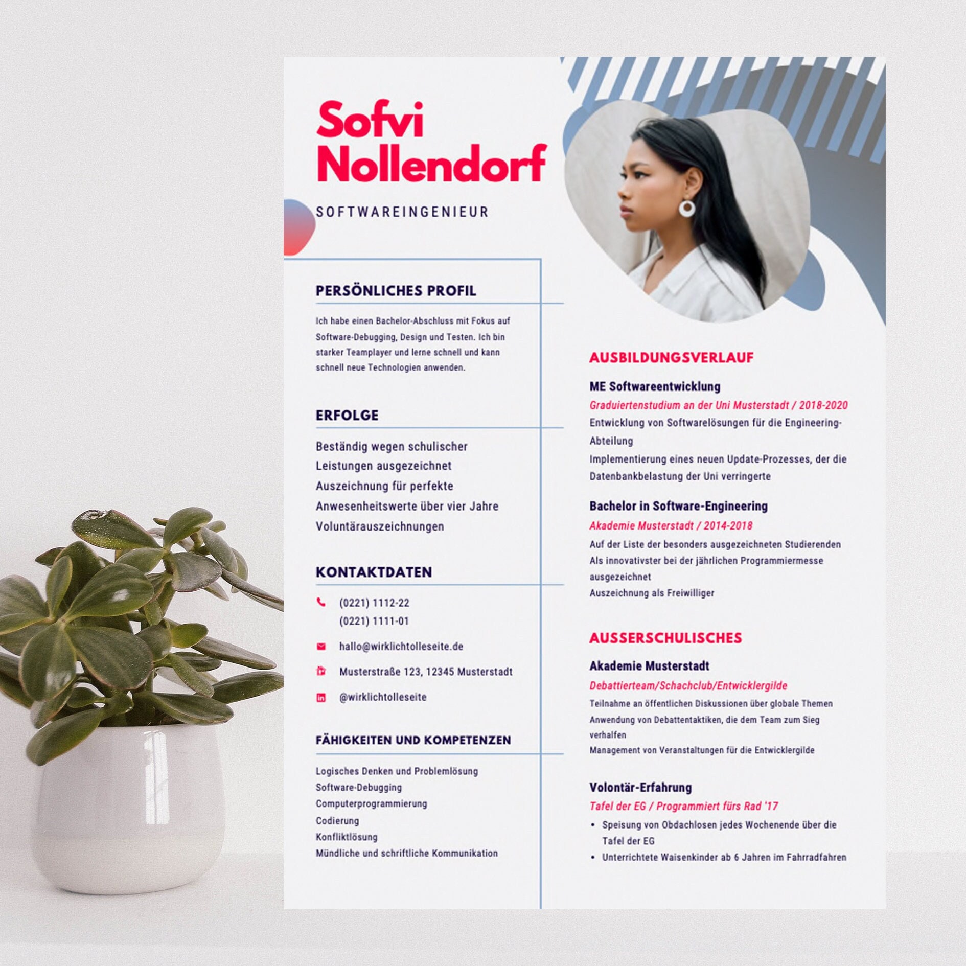 Modern, Professional, Creative CV Template Design With Photo, Creative ...