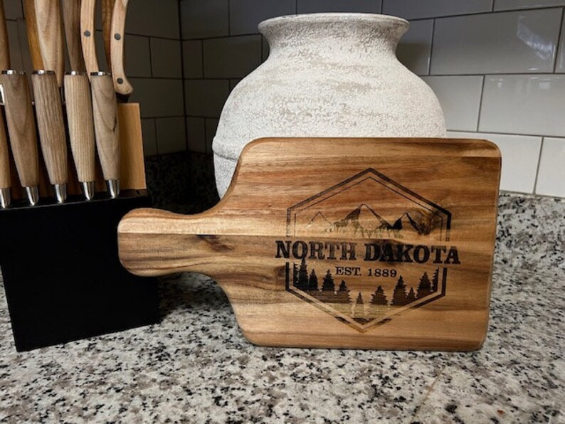 Custom State Cutting Board Border – Personalized Kitchen Decor – Unique ...