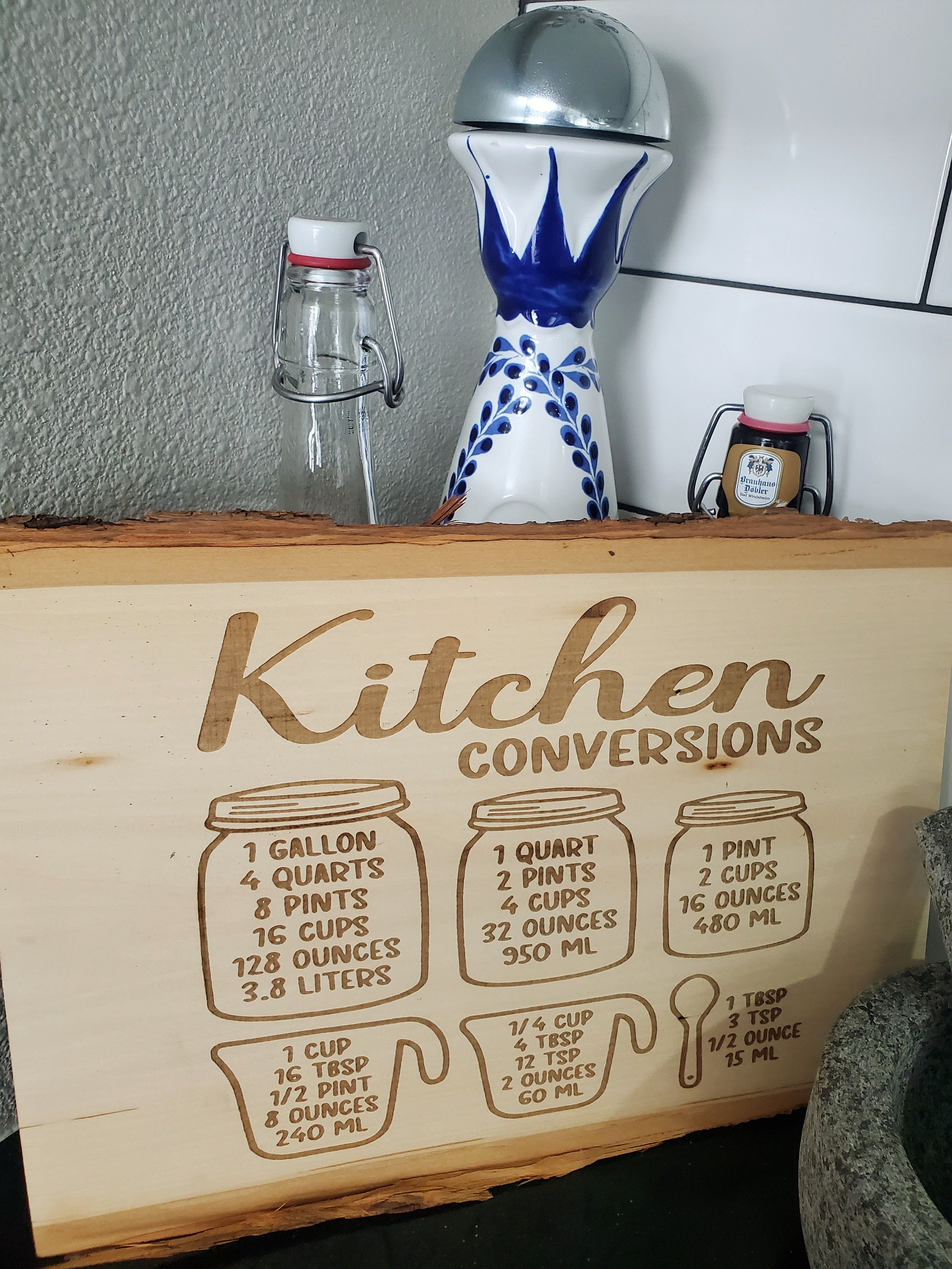 Live Edge Kitchen Conversion Wall Hang Gifts for Cooking Kitchen Style ...