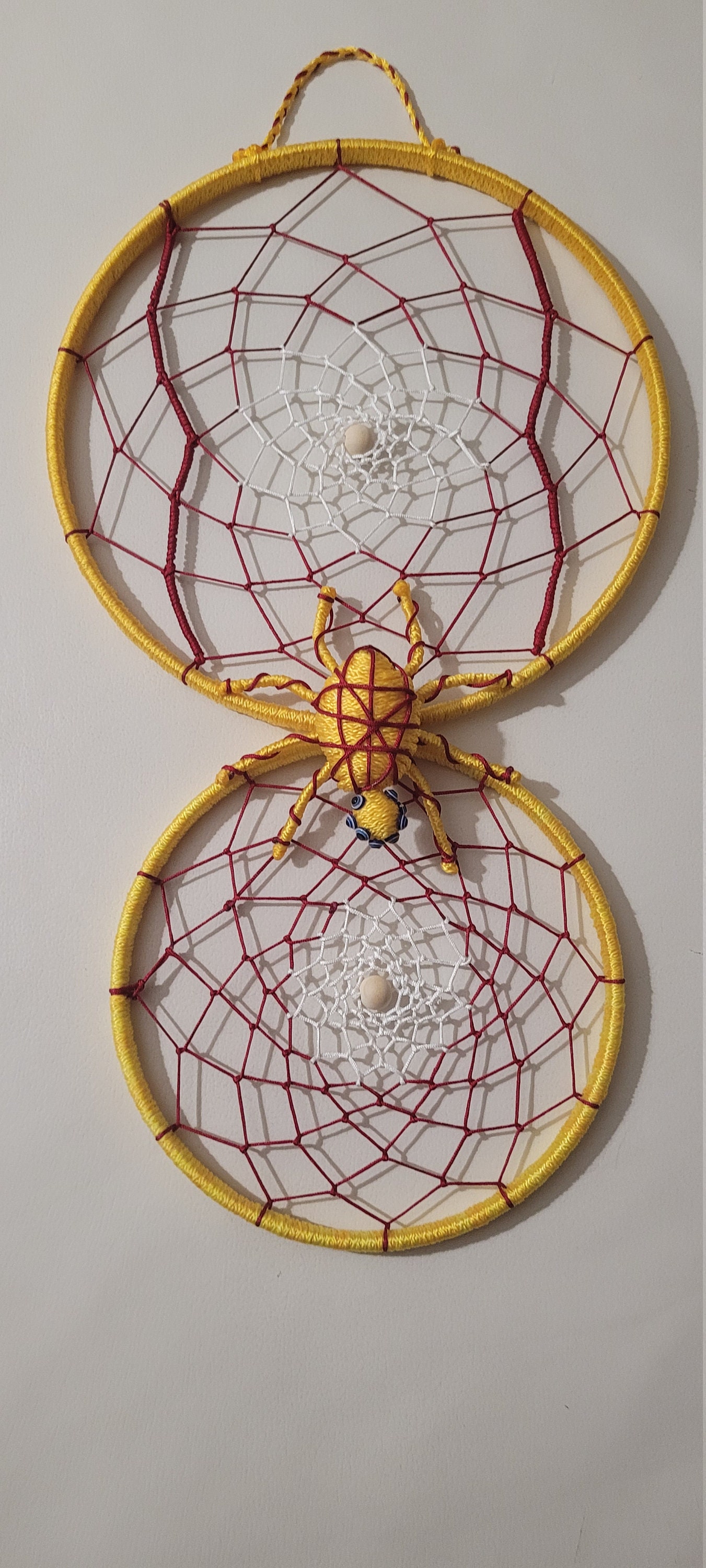 Cobweb With Macrame Spider. Plain Wall Decoration - Etsy UK