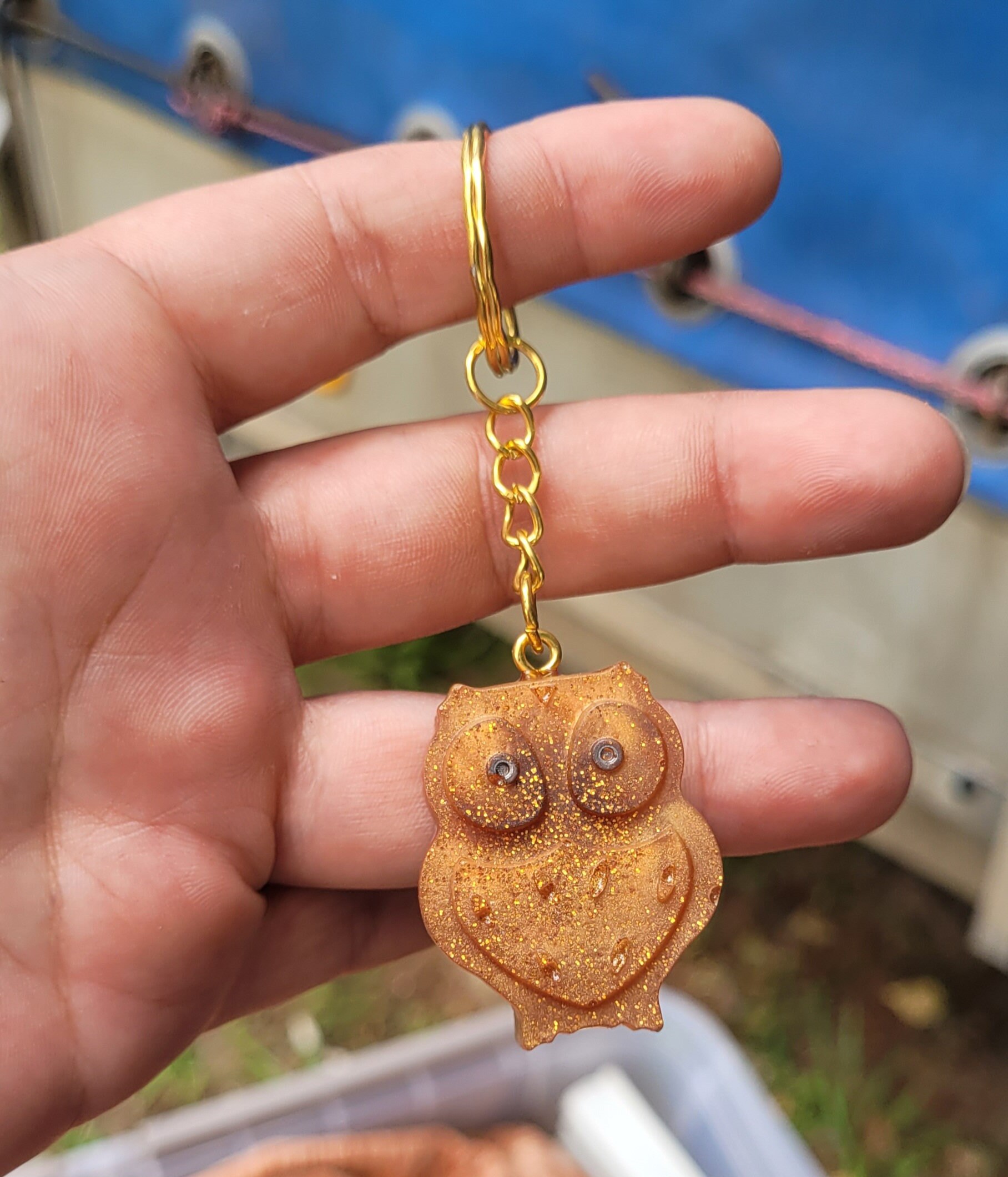 Customizable Personalized Keychain Made From Resin Owls - Etsy