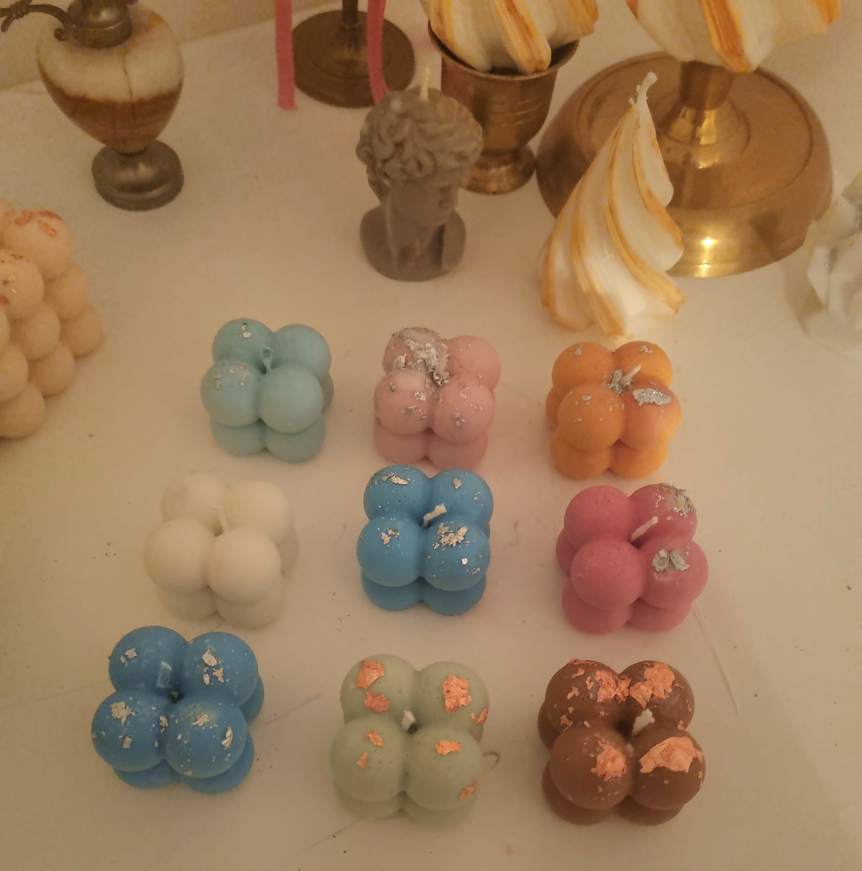 Set of 25 Mini Bubble Cube Candles Wedding Gift His and Her Candle Gift ...