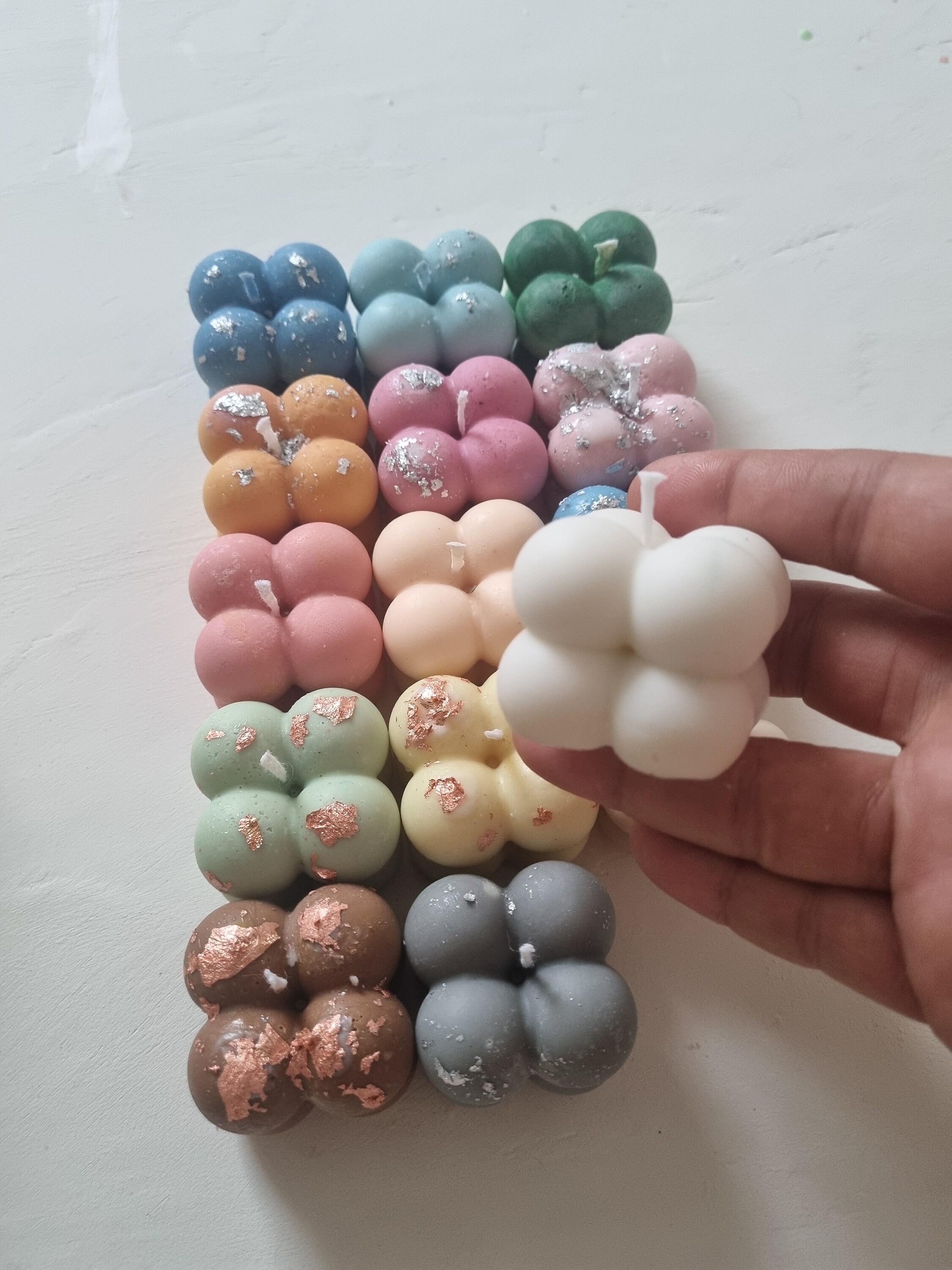 Set of 25 Mini Bubble Cube Candles Wedding Gift His and Her Candle Gift ...