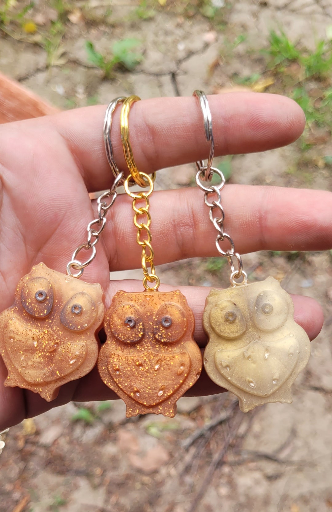 Customizable Personalized Keychain Made From Resin Owls - Etsy