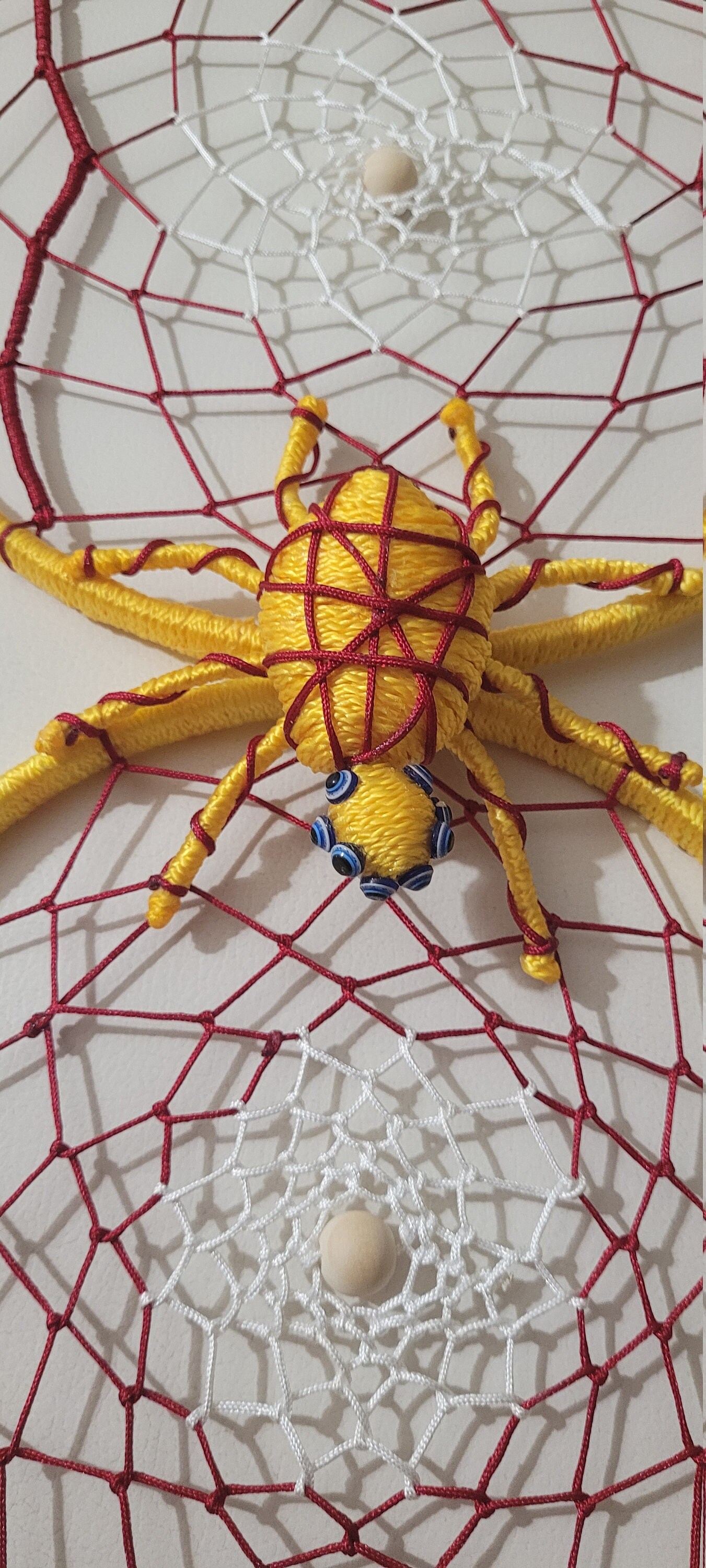 Cobweb With Macrame Spider. Plain Wall Decoration - Etsy UK