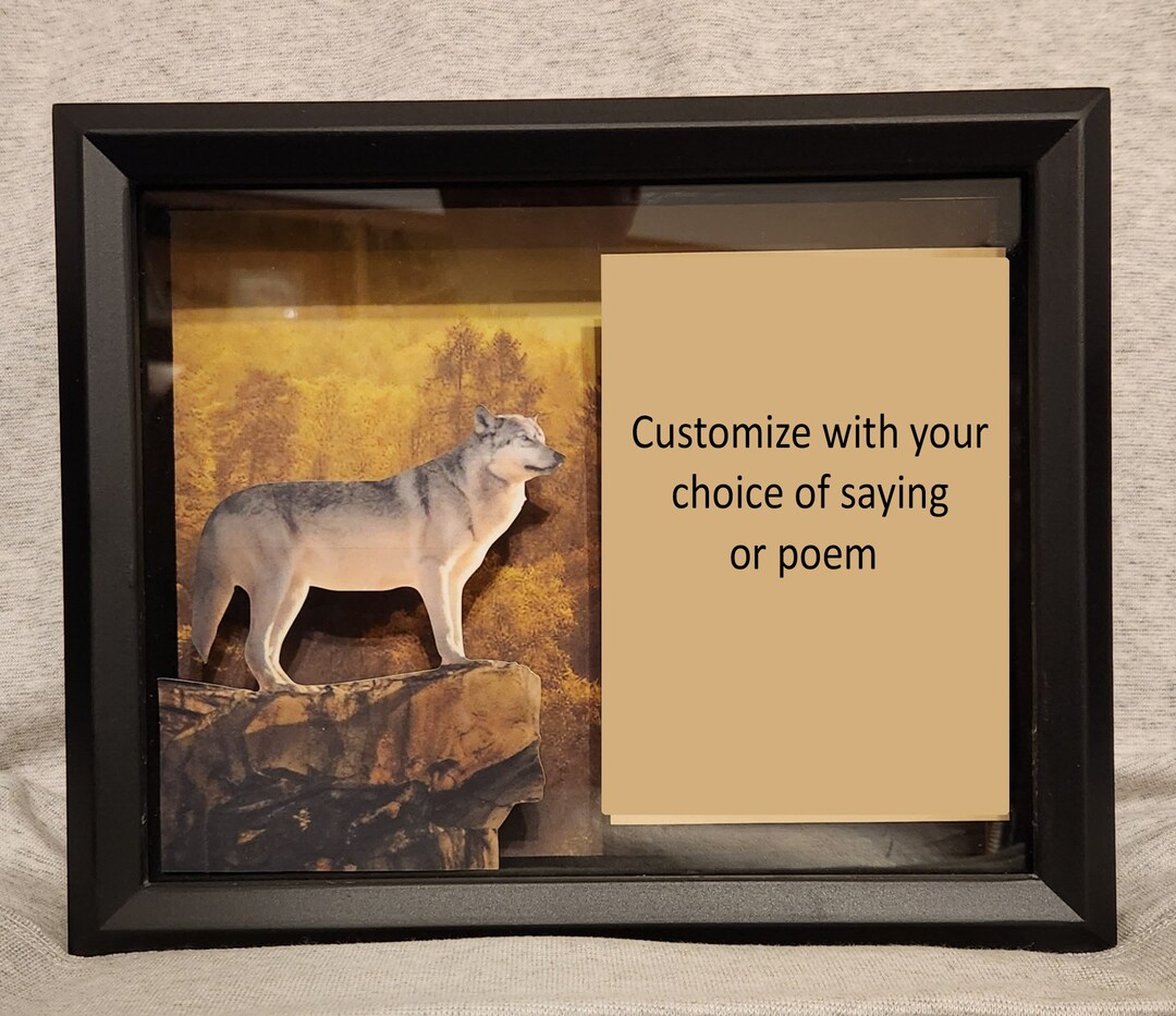 Lone Wolf Shadow Box - Etsy
