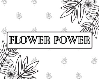 Flower Power - #1, Coloring Page, Flower Power Coloring Page, Adult ...