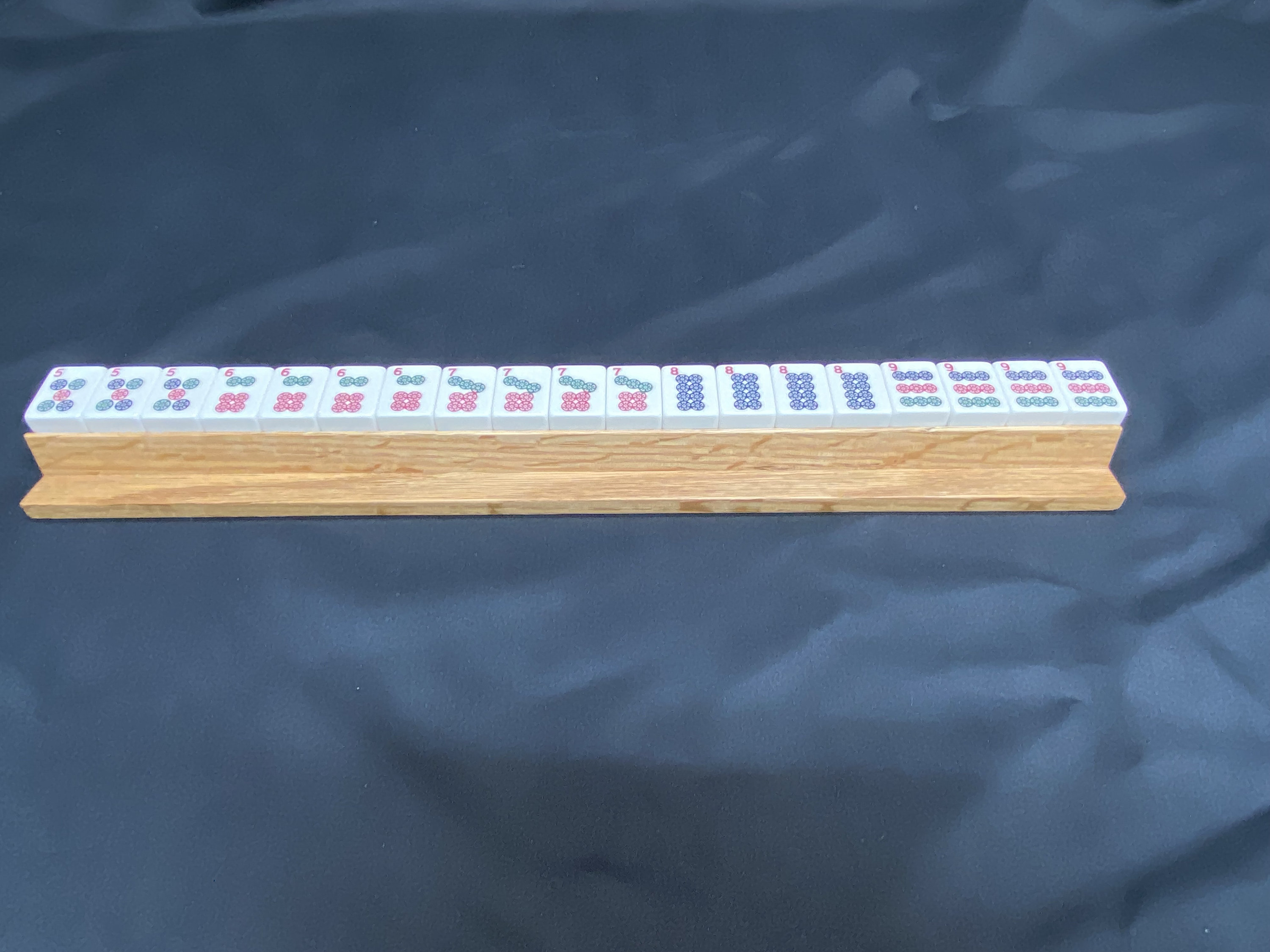 Mah Jongg Tile Rack Made From Solid Oak - Etsy