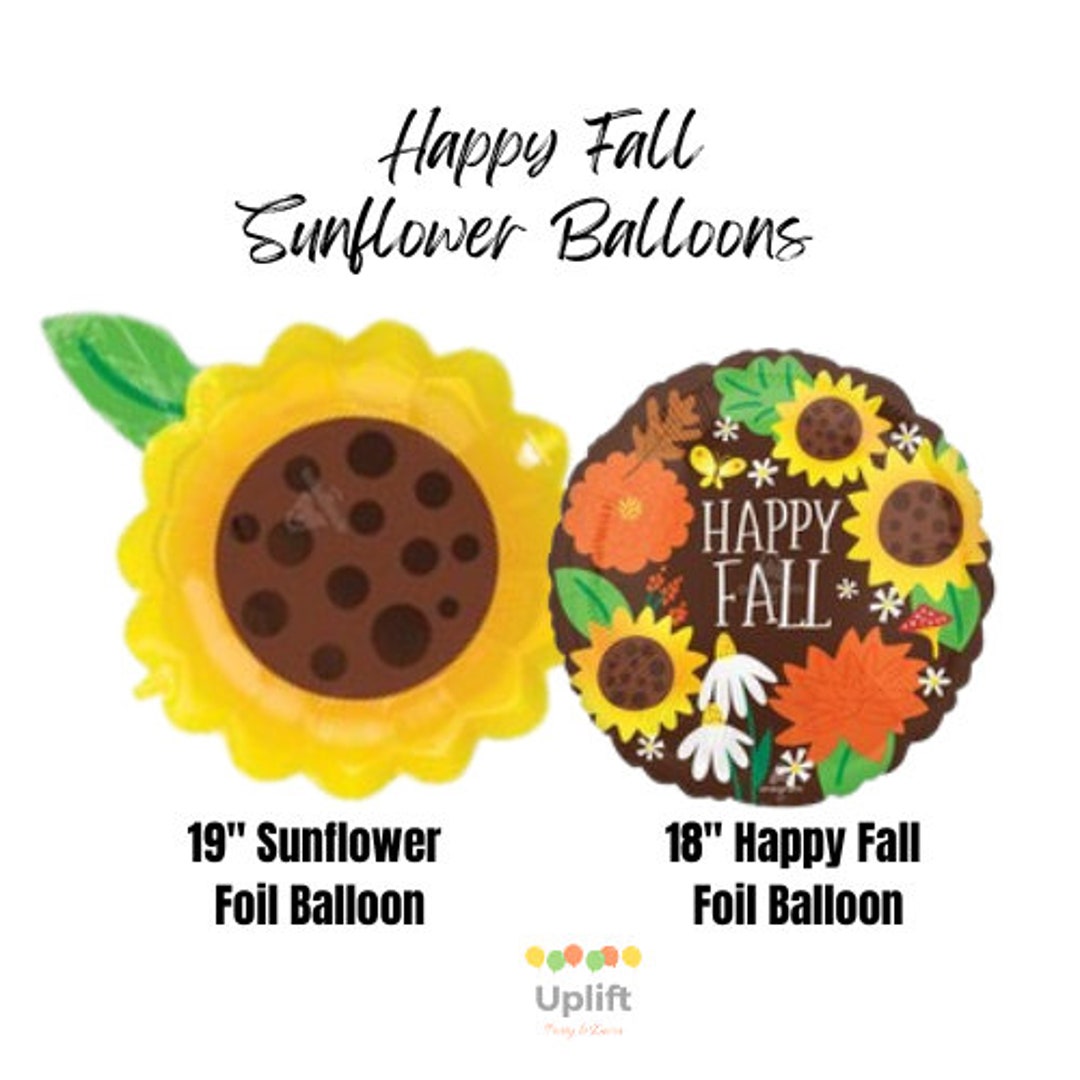 Fall Sunflower Balloons | Happy Fall Balloons | Sunflower Balloon ...