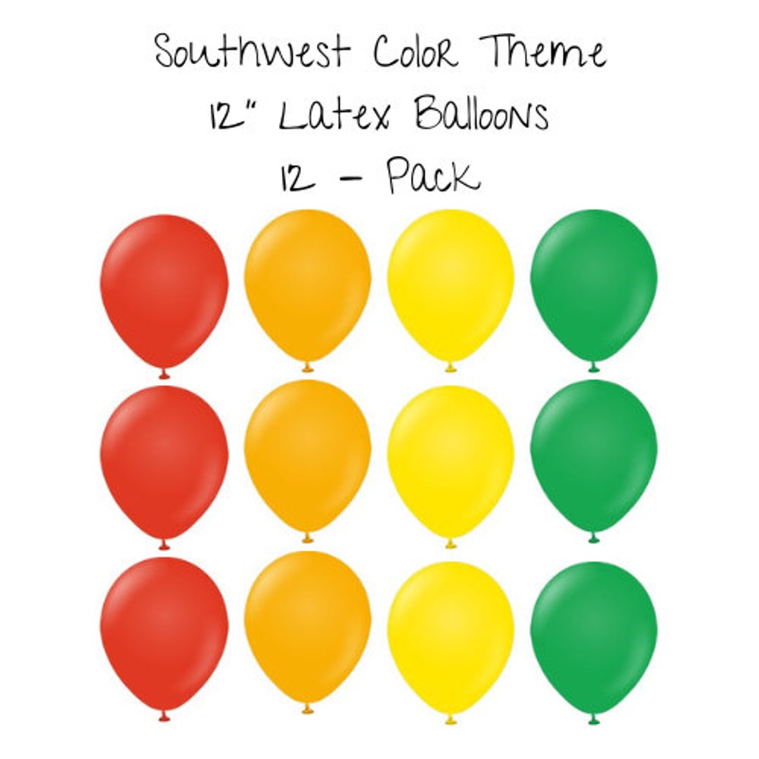 Soutwest Latex Theme Balloons | 12 Pack Latex Balloons | Fiesta ...
