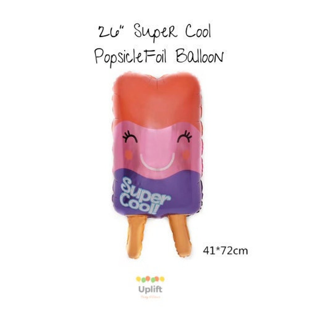 26" Super Cool Popsicle Foil Balloon | Mylar Balloons | Ice Cream ...