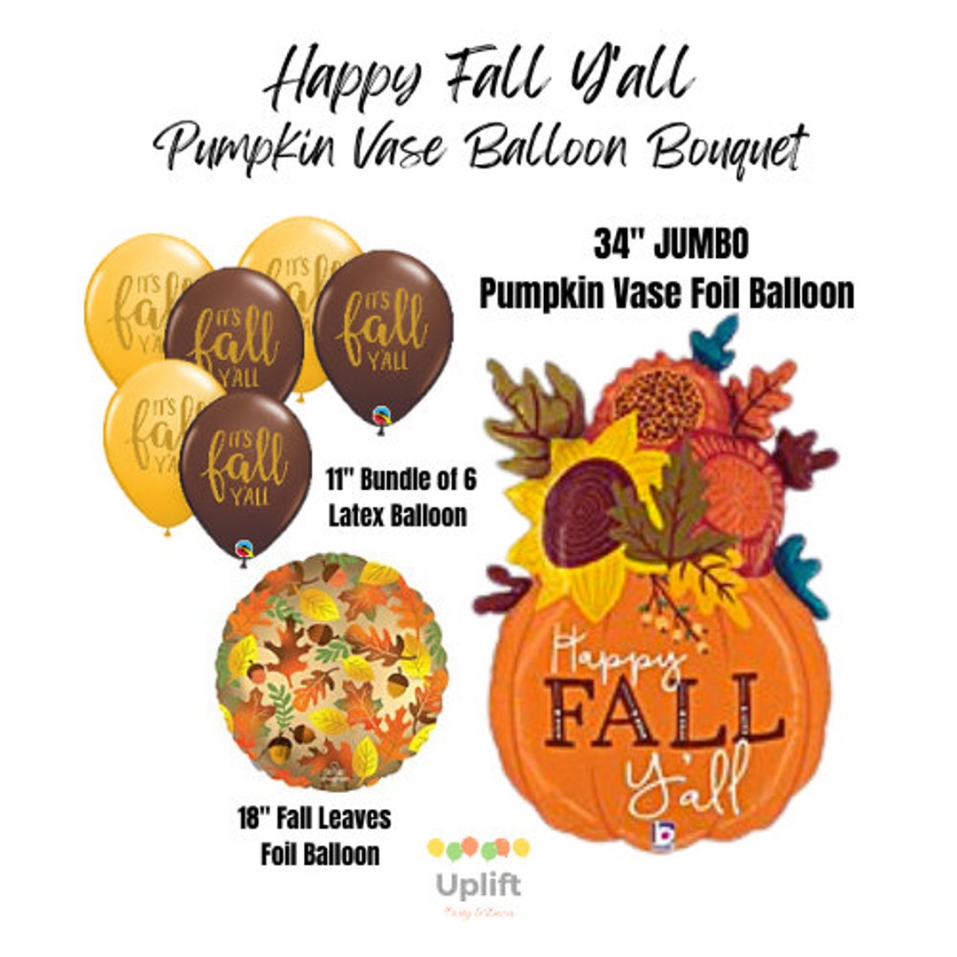 Fall Pumpkin Floral Balloon | Its Fall Y'all Latex Balloons | Fall ...