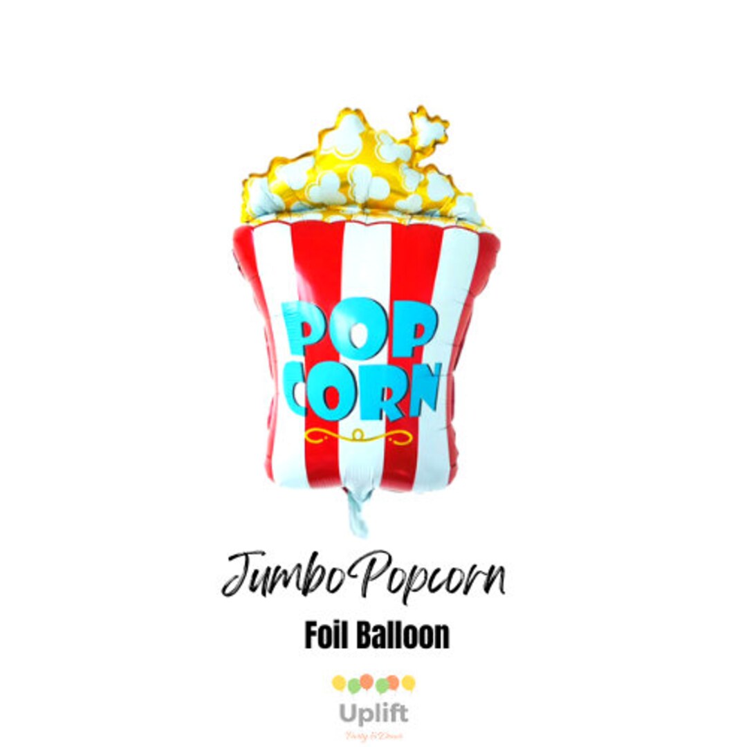 JUMBO Popcorn Balloon | Movie Night Balloons | Carnival Party | Circus ...