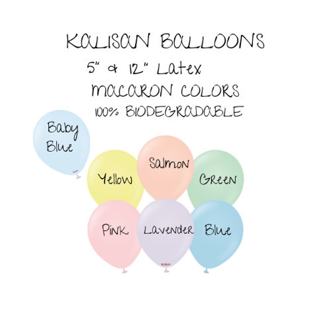 Kalisan 12inch Pastel Macaron Latex Balloons | Macaron Balloon Colors ...