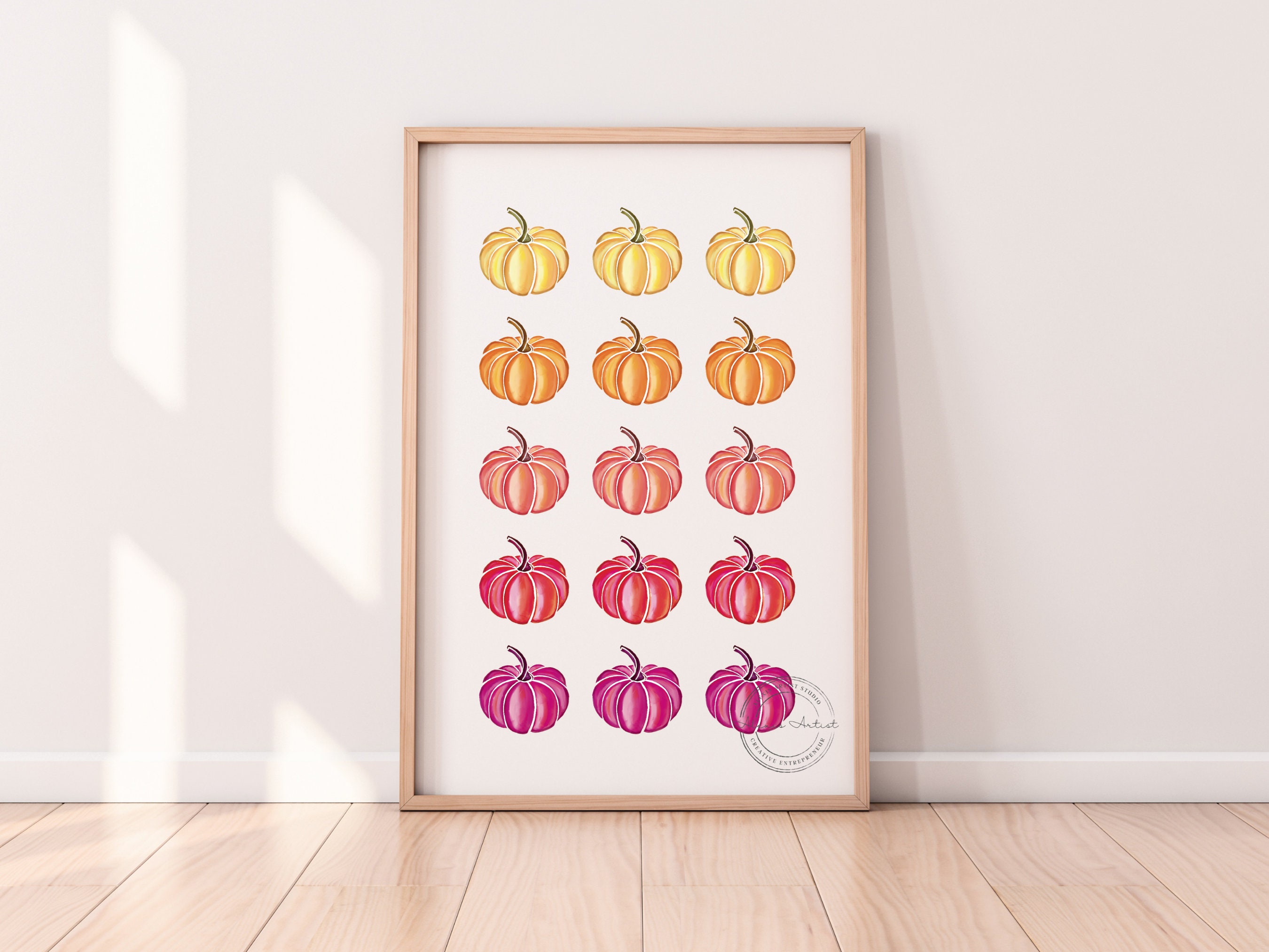 Fall Printable Wall Art, Halloween Wall Art Printable, Pumpkin Wall Art ...