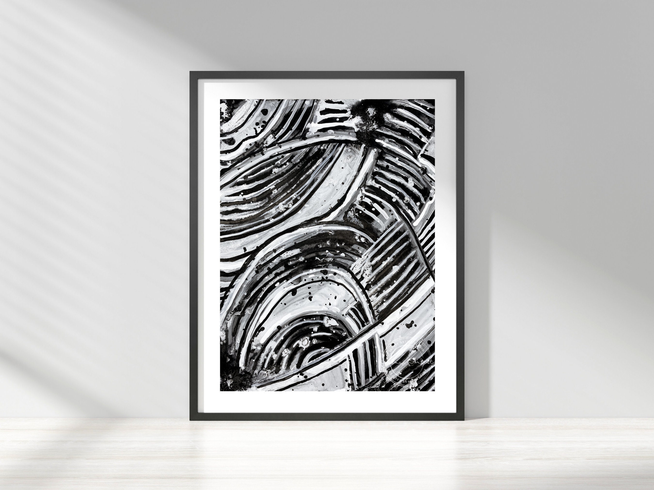 Glicee Print Black and White, 24x18 Painting Black and White, 24x18 ...