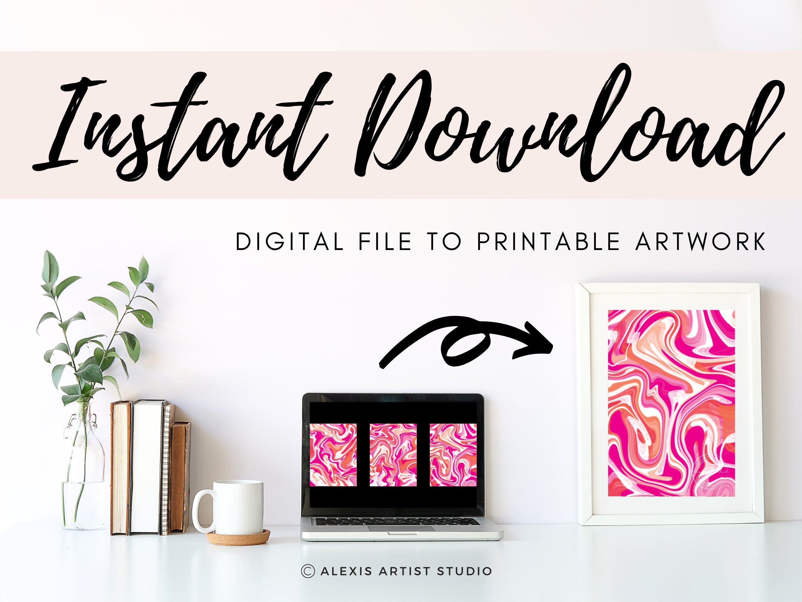 Preppy Wall Art Set of 3, Preppy Room Decor Set of 3, Preppy Paintings ...