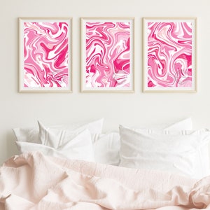 Preppy Wall Art Set of 3, Preppy Room Decor Set of 3, Preppy Paintings ...