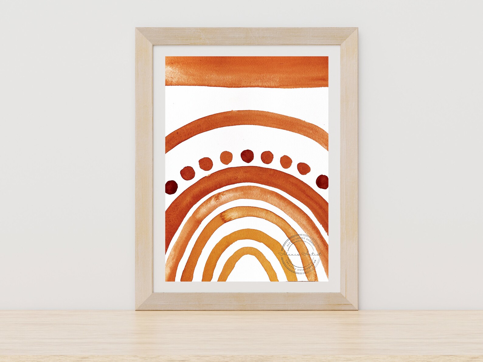 Mid Century Wall Art, Neutral Rainbow Wall Art, Printable Wall Art ...