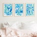 Preppy Wall Art Blue Set of 3, Preppy Room Decor Set of 3 Blue, Dorm ...