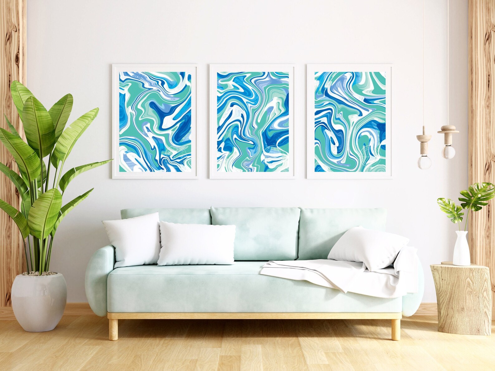 Preppy Wall Art Blue Set of 3 Preppy Room Decor Set of 3 - Etsy