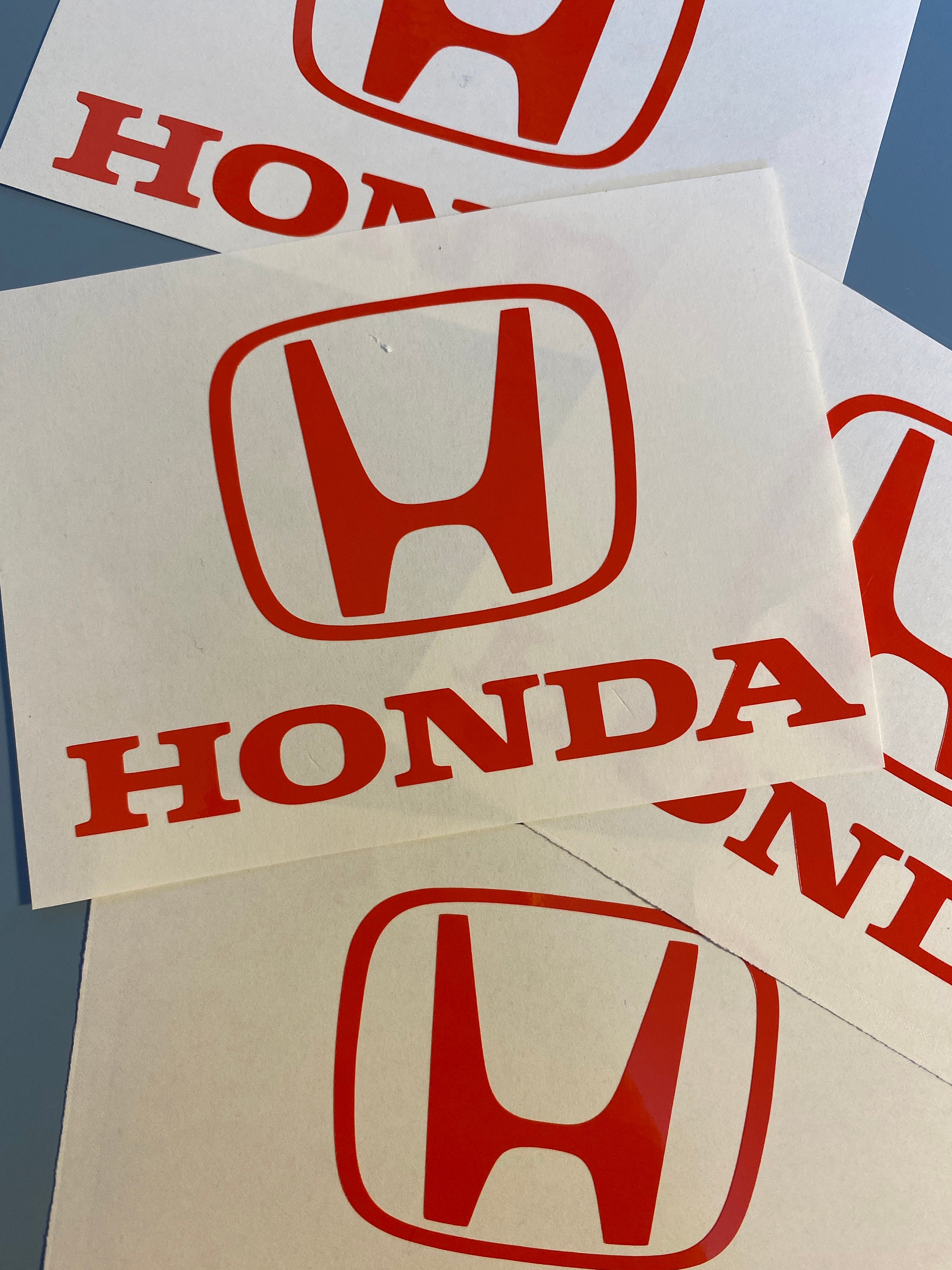 Honda Logo Vinyl Sticker Red | Etsy