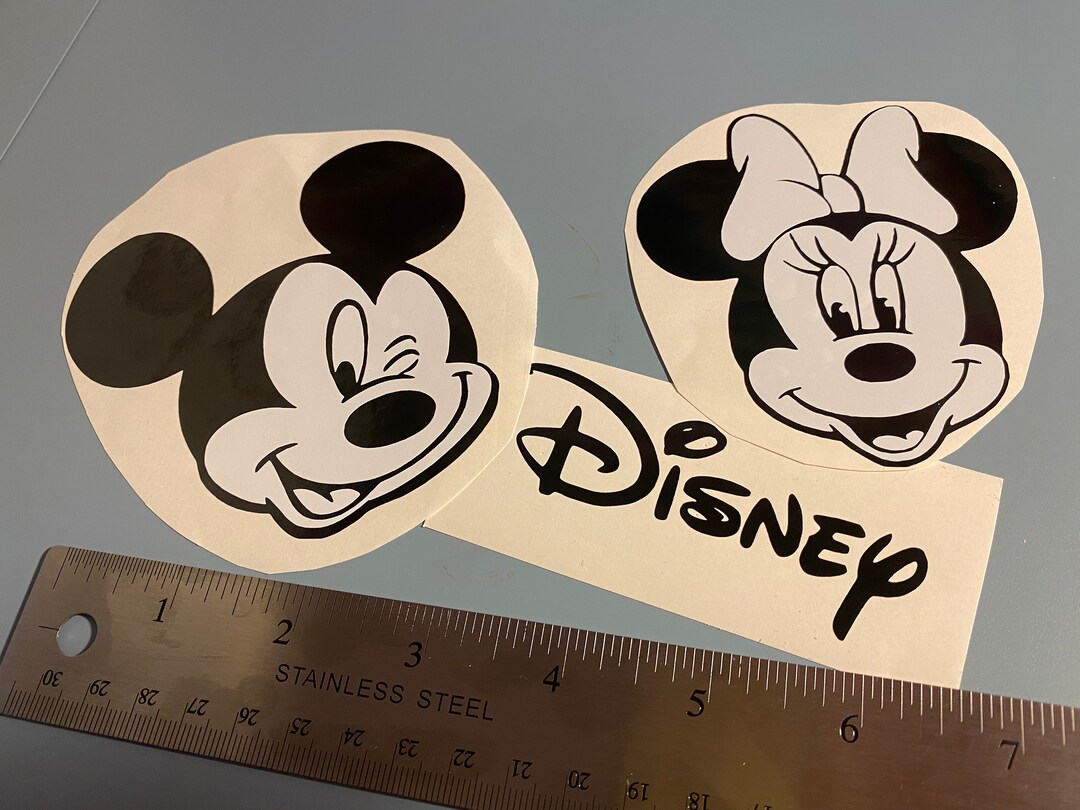 Mickey Mouse & Minnie Mouse Vinyl Sticker Includes FREE Disney Sticker ...