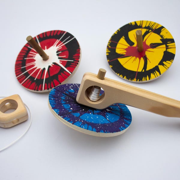 Wooden Spinning Top - Etsy
