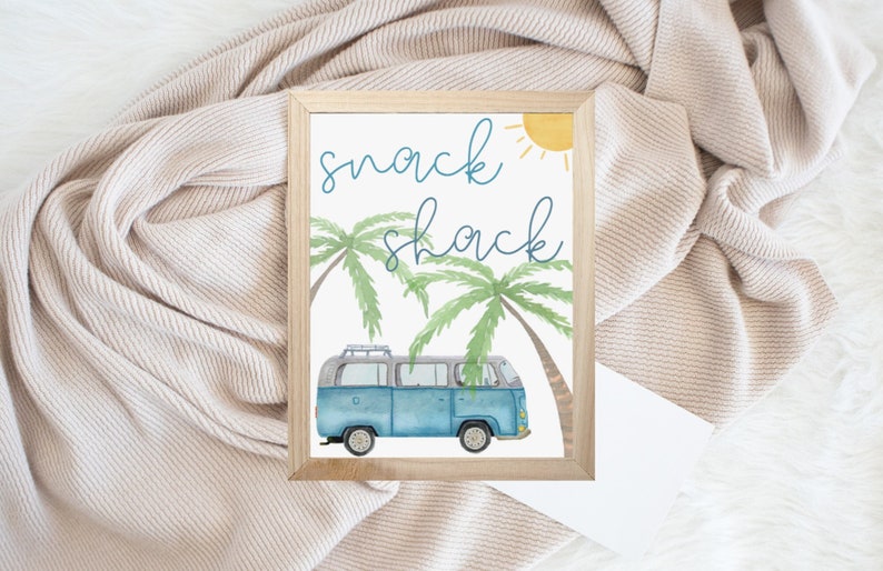 Snack Shack Sign, Beach, Retro, Coastal, Surf, Baby Shower, Birthday ...