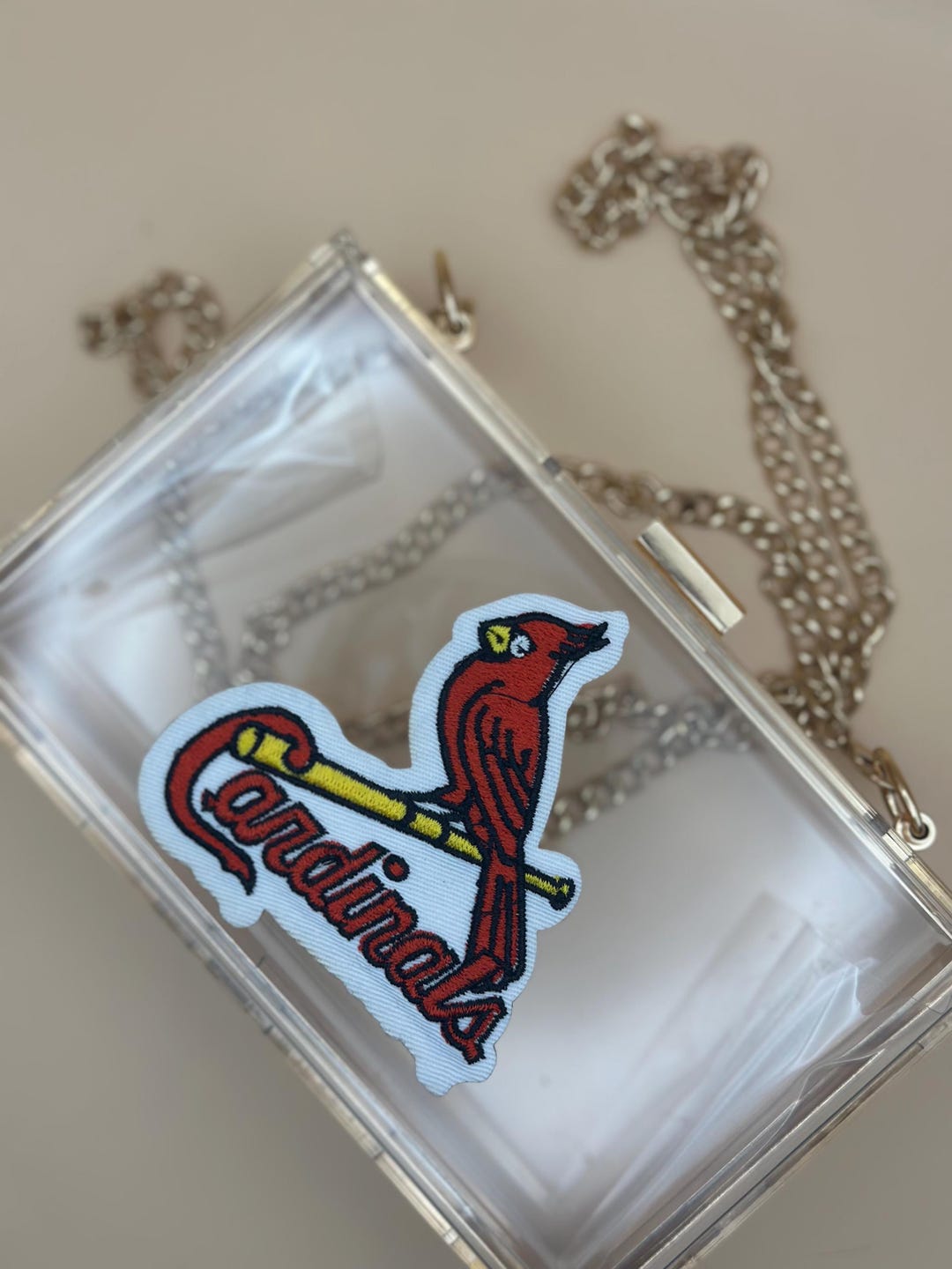 St. Louis Cardinals Clear Purse | Game Day Crossbody Bag With Chain ...