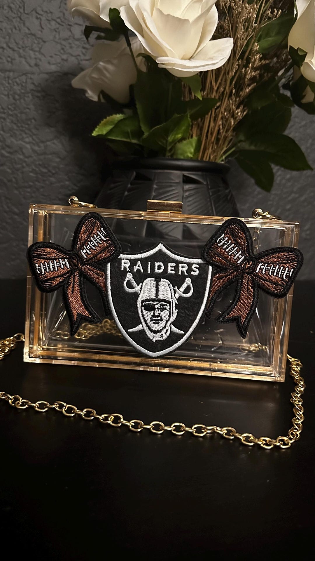 Las Vegas Raiders Clear Stadium Purse: Football Patch Crossbody Bag - Etsy