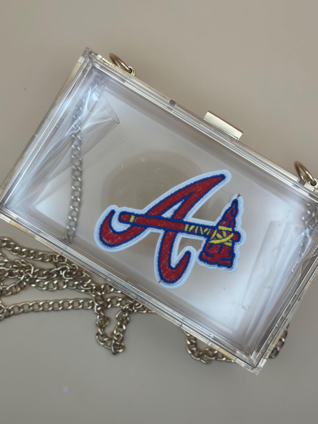 Stadium Approved Clear Baseball Purse – Atlanta Braves Game Day Clear ...