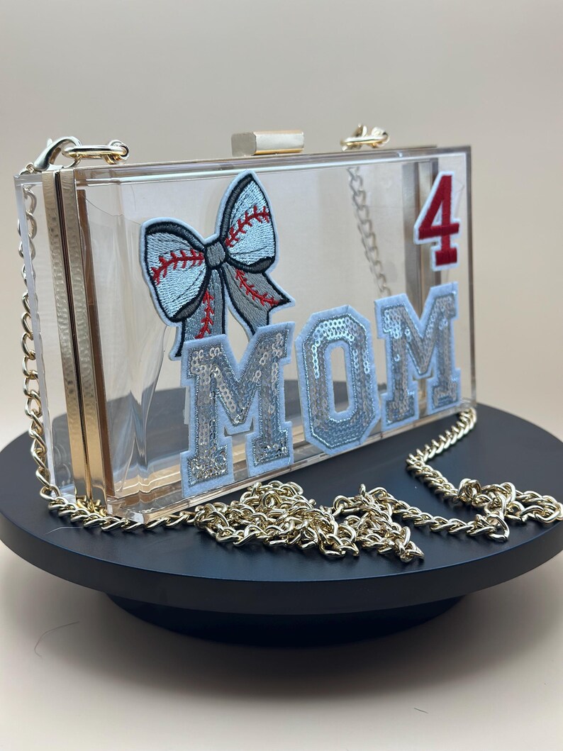 Custom Baseball Mom Purse – Clear Stadium Bag – Personalized Team ...