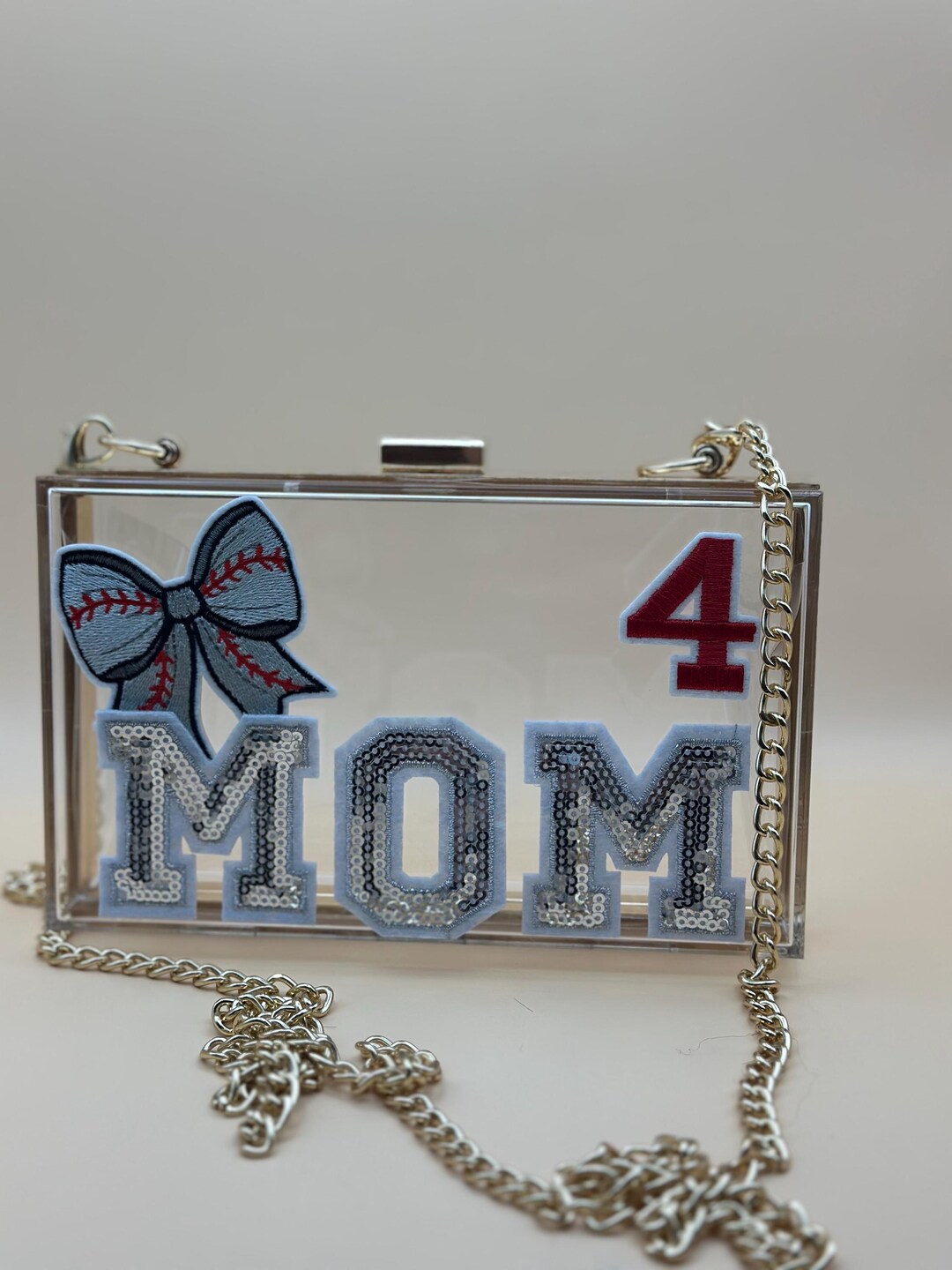 Custom Baseball Mom Purse – Clear Stadium Bag – Personalized Team ...