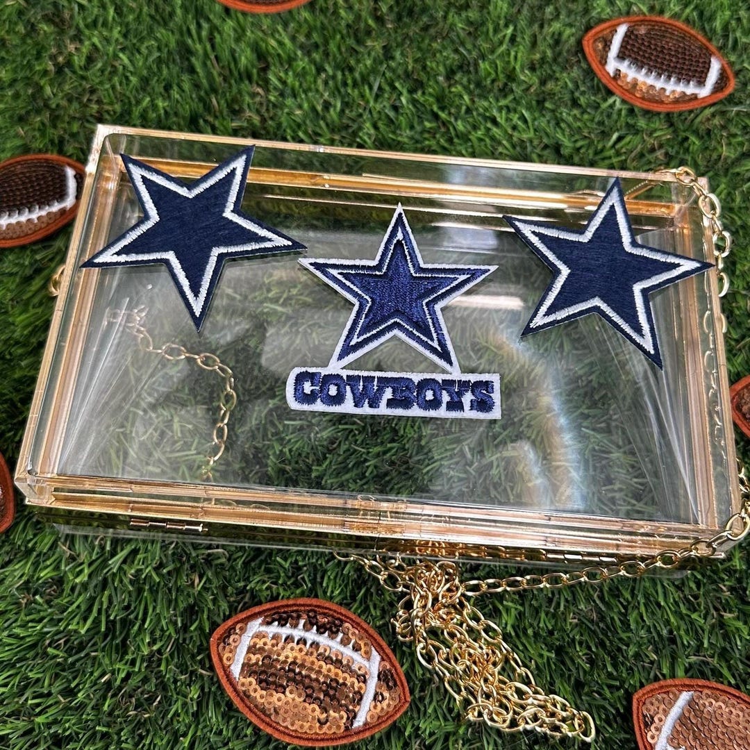 Dallas Cowboys Clear Acrylic Football Purse – Stadium Approved Game Day ...