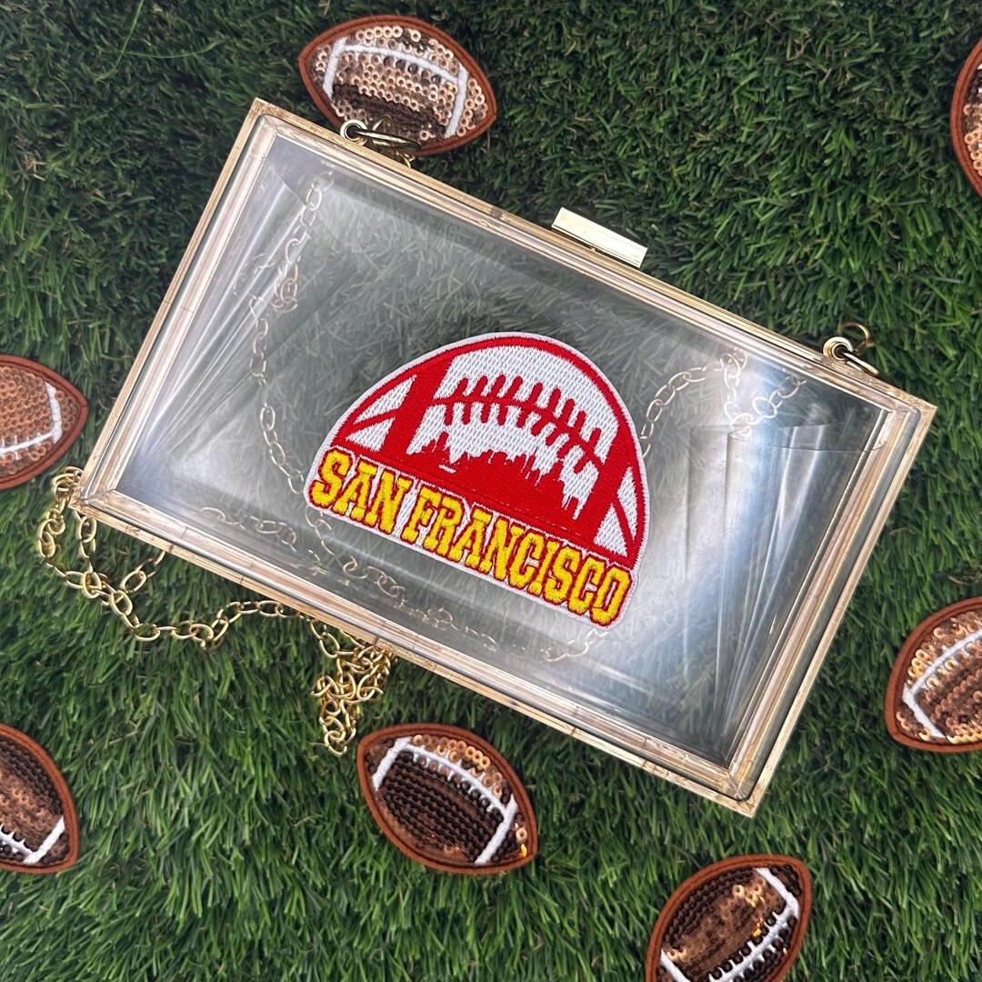 San Francisco 49ers Clear Acrylic Purse – Stadium Approved Game Day Bag ...