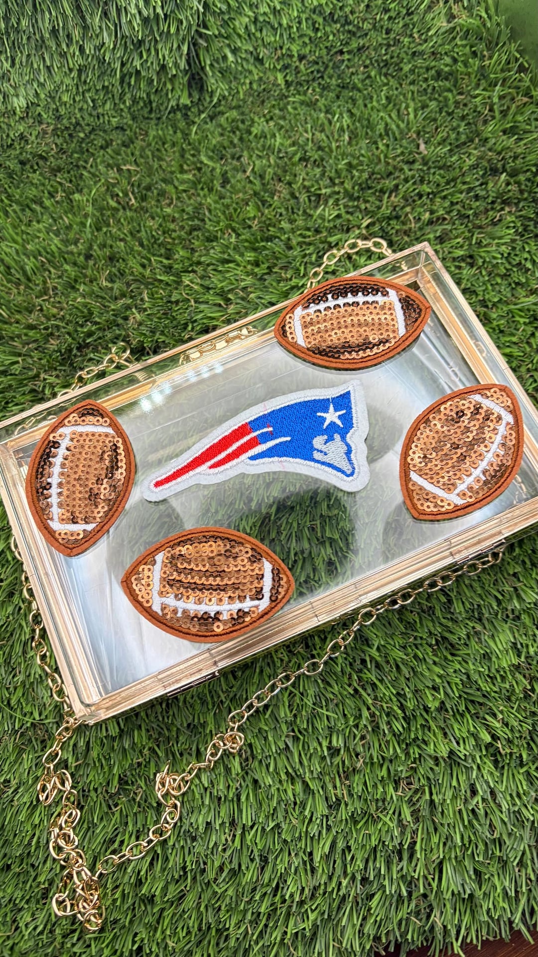 Patriots Clear Stadium Purse | NFL Football Game Day Clutch - Etsy