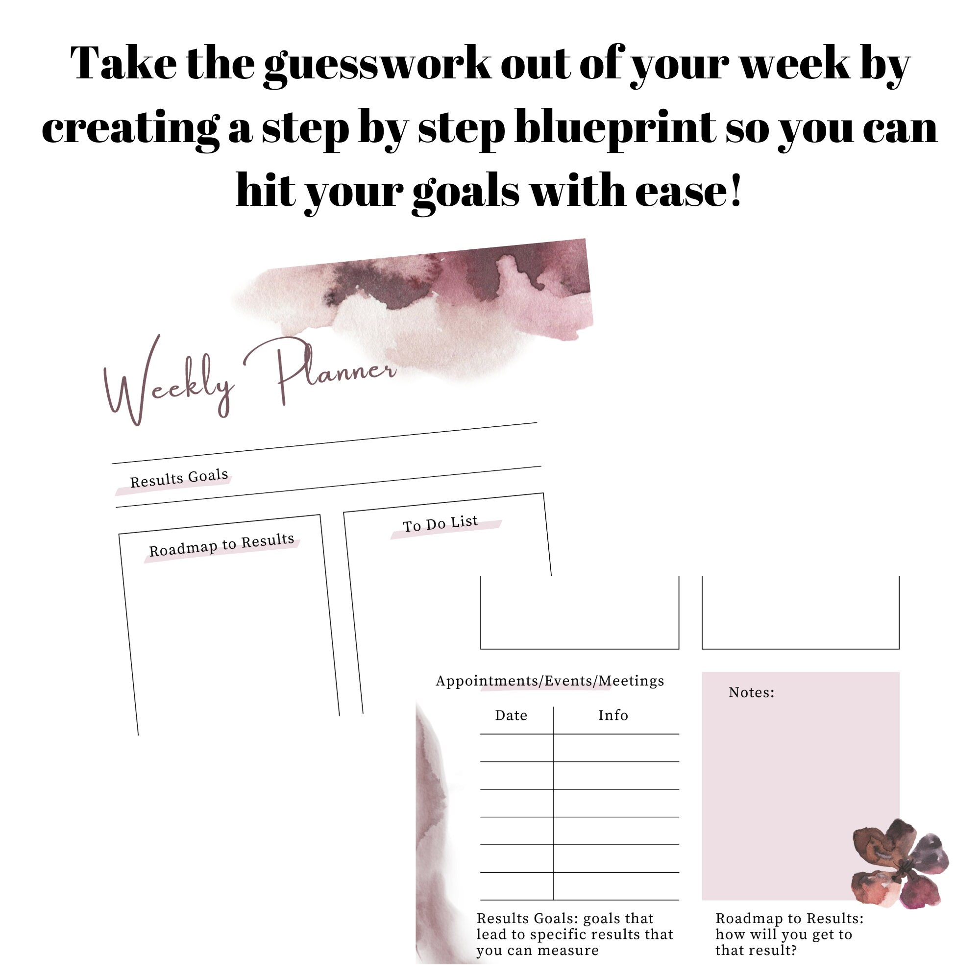 Weekly/daily Health and Fitness Planner - Etsy