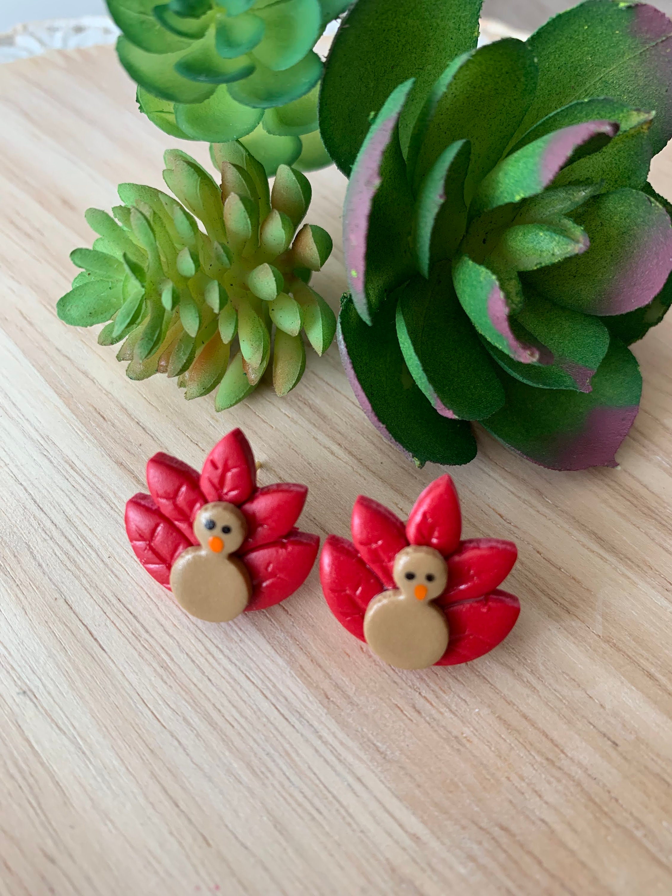 Thanksgiving Turkey Dangle Earrings - Etsy