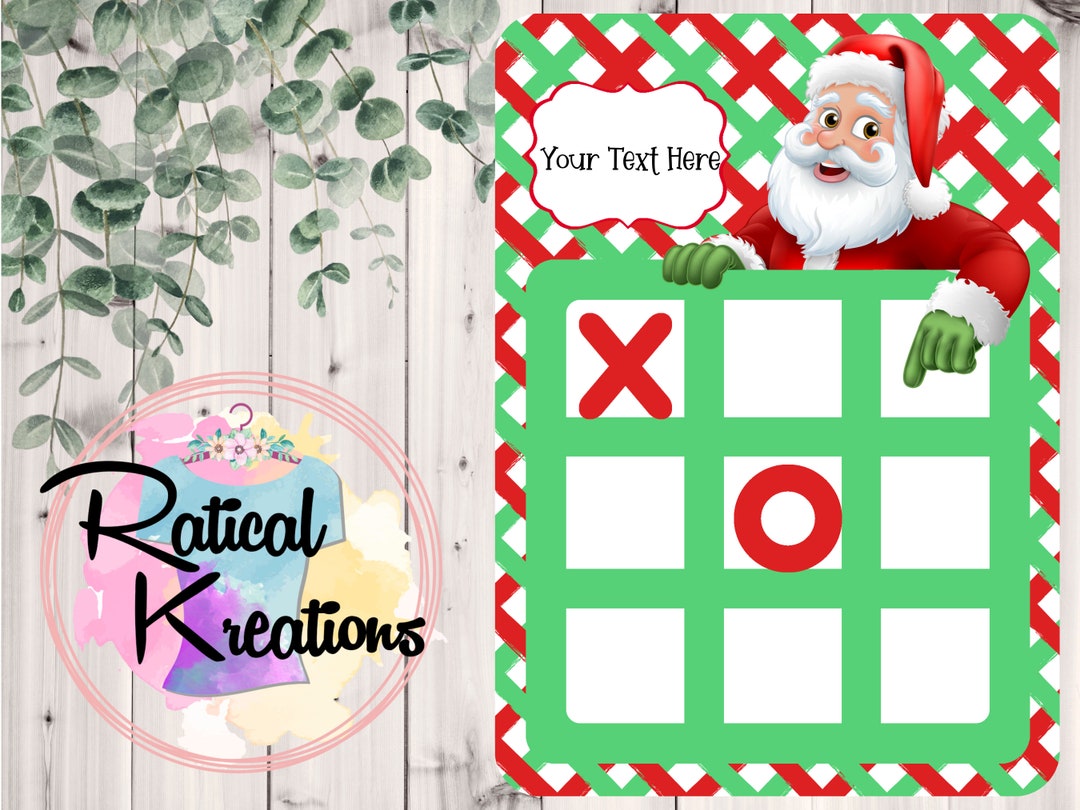 Santa Tic Tac Toe- Sublimation Design Download, Digital Design Download ...