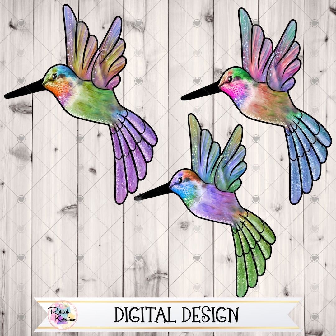Hummingbird Bundle, Sublimation Design Download, Digital Design ...