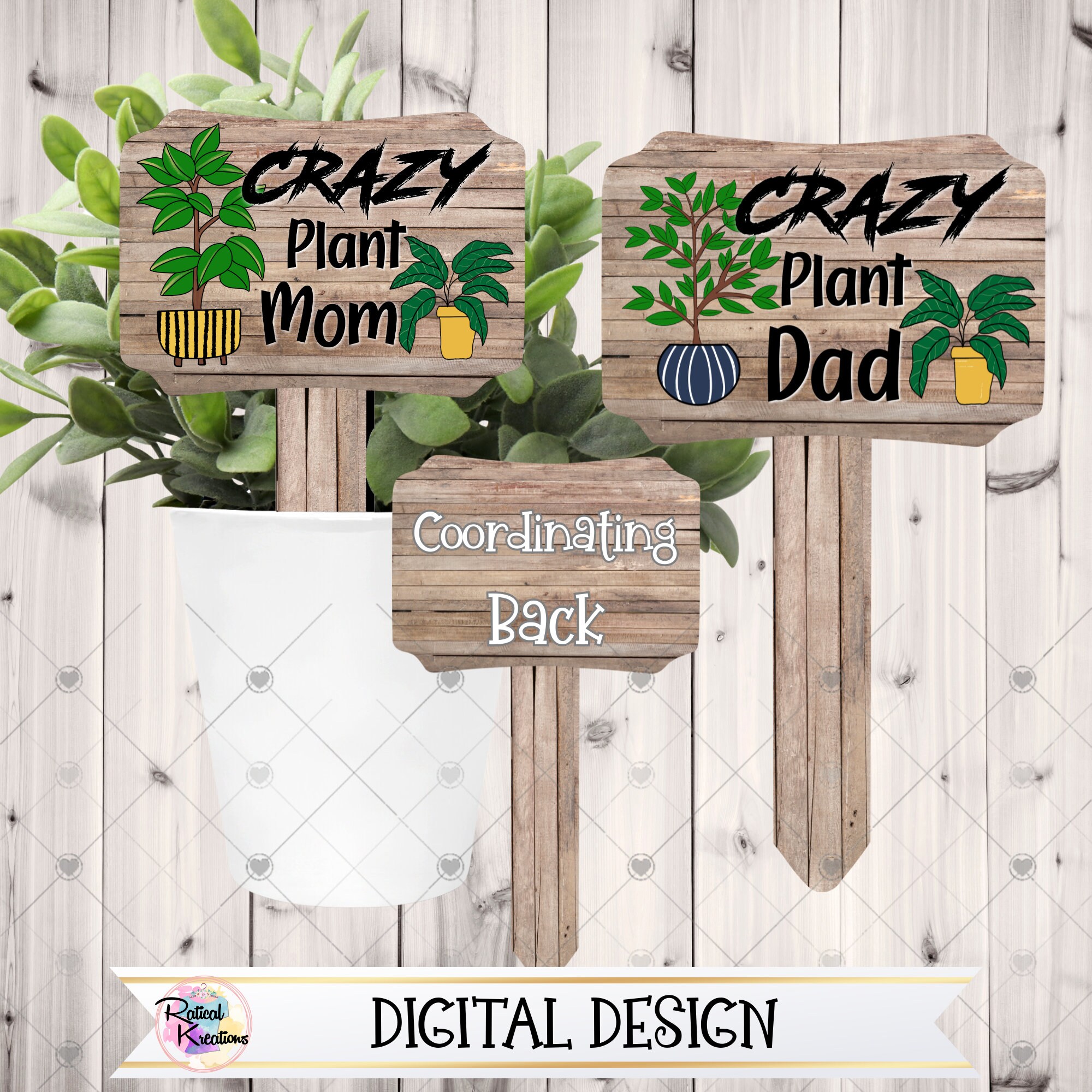 Aluminum Garden Stake - Sublimation Digital Design Download, Crazy ...